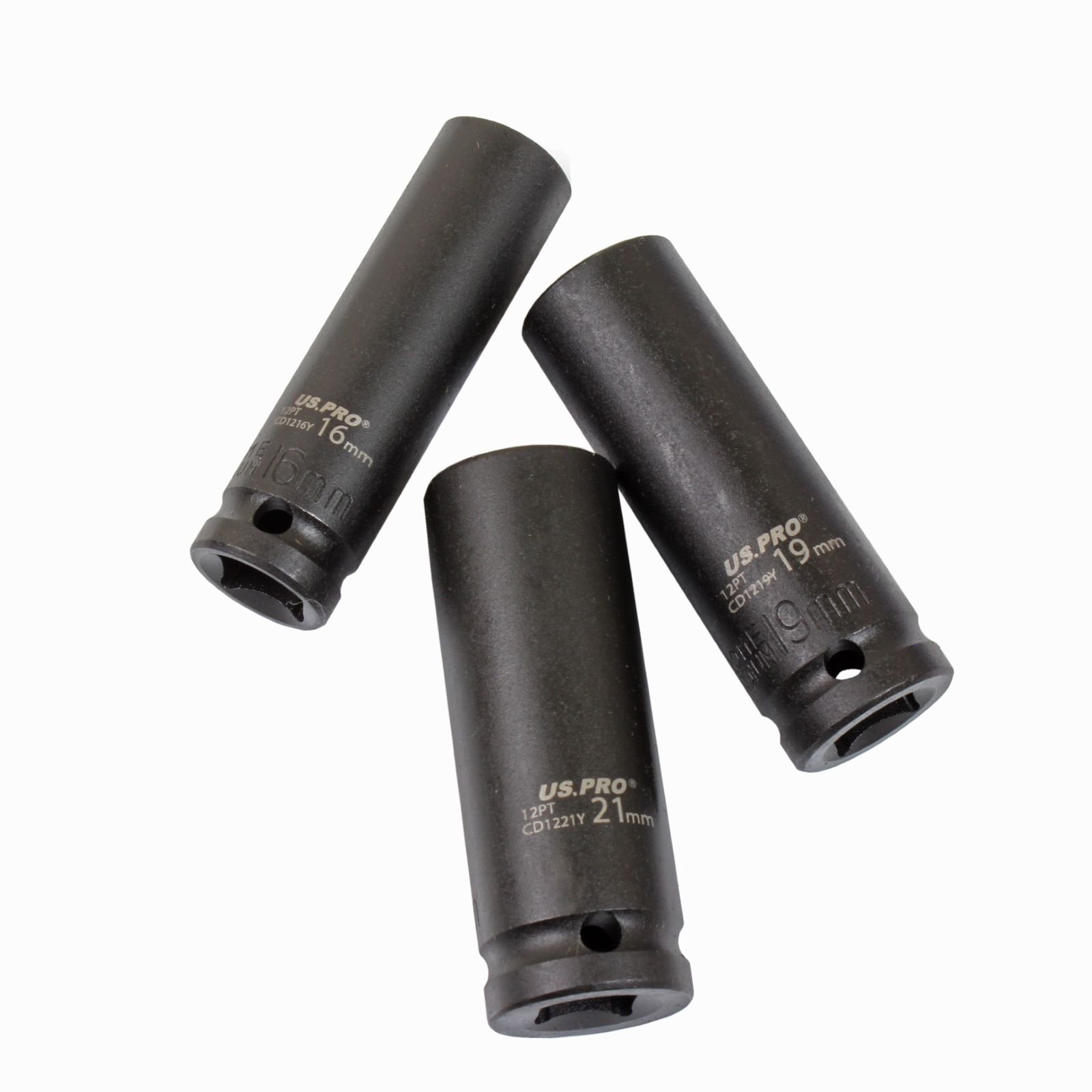 US PRO 13pc 1/2″ DR 12PT Deep Impact Sockets Metric 1683 | DSD TOOLS