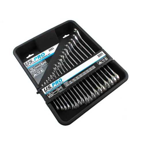US PRO 18pc Metric Combination Spanner Set 2051 | DSD TOOLS