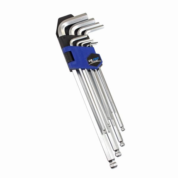 US PRO 9pc Extra Long Ball Hex Key Set 2234 | DSD TOOLS