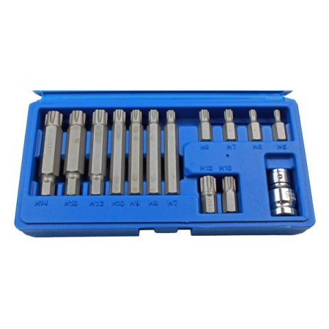 US PRO 14pc 1/2″ Drive 10mm Ribe Bits Set 2238 | DSD TOOLS