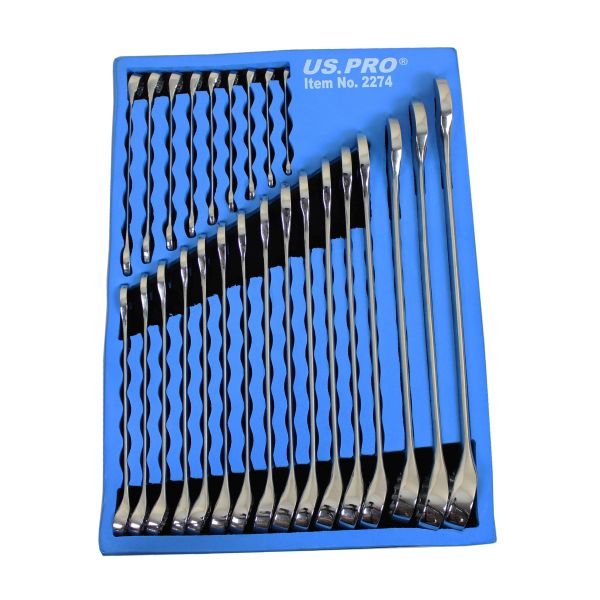 US PRO 25pc Metric Combination Spanners – Foam Tray 2274 | DSD TOOLS