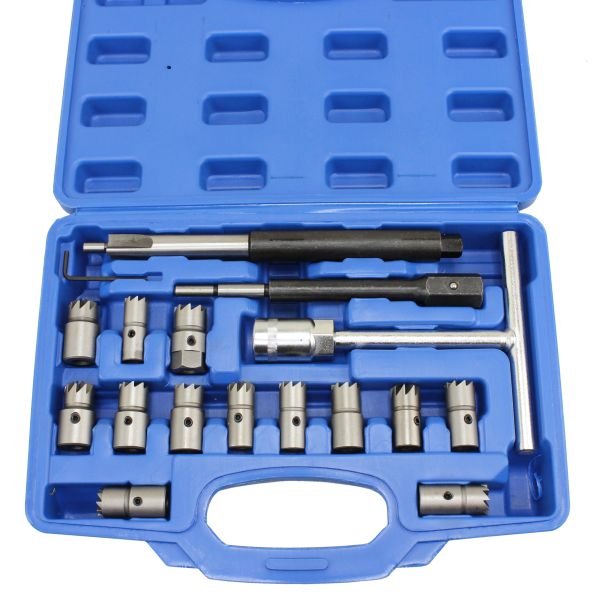 US PRO 17pc Diesel Injector Seat Cutter Set 5587 | DSD TOOLS