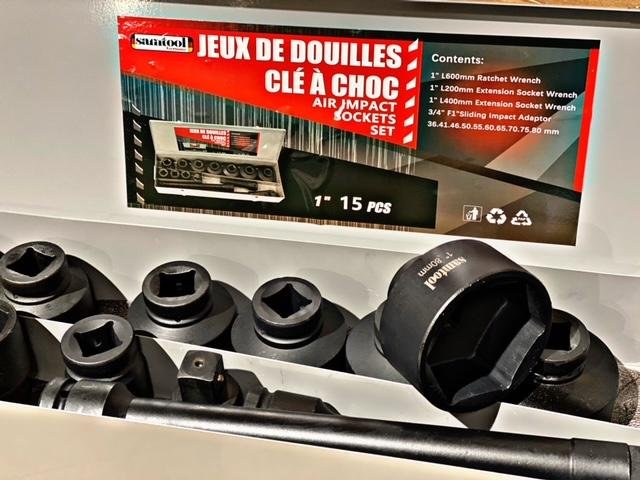 15 pcs 1″ DR Air Impact Socket Set | DSD TOOLS