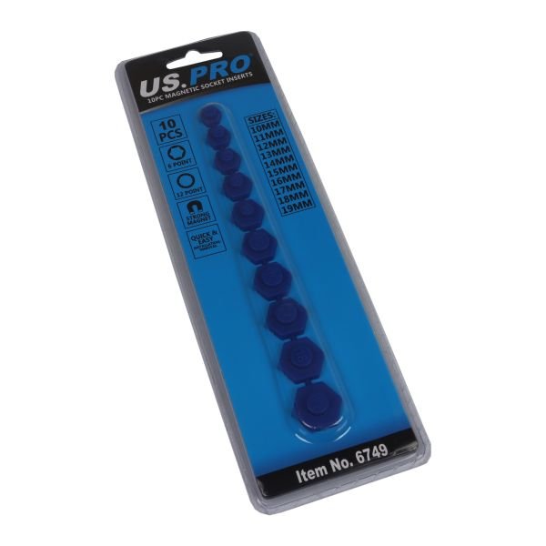 US PRO 10pc Magnetic Socket Inserts 10 – 19mm 6749 | DSD TOOLS