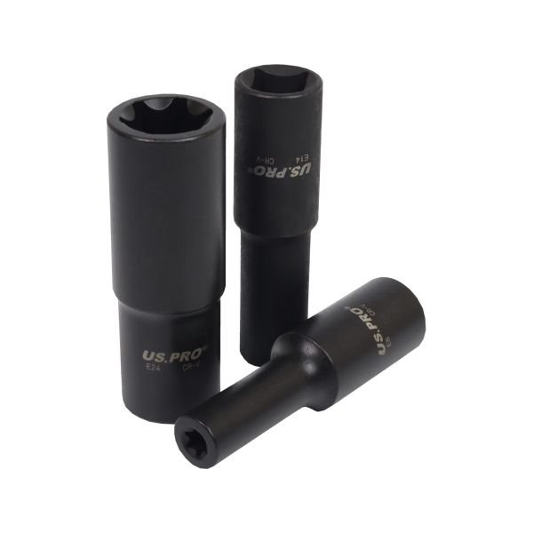 US PRO 10pc 1/2″ DR Deep Impact E Star Sockets 7524 | DSD TOOLS