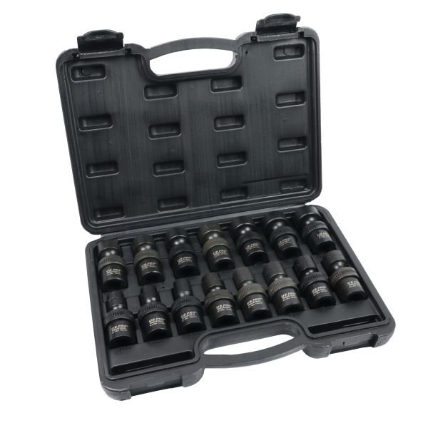 US PRO 15pc 1/2″ DR Swivel Impact Shallow Sockets 7565 | DSD TOOLS