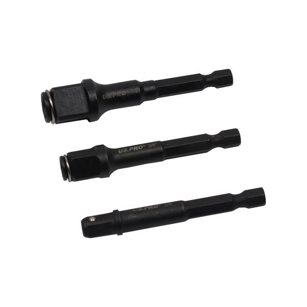 US PRO 2 In 1 Impact Bit and Socket Adaptor – 3pc Set 7192 | DSD TOOLS